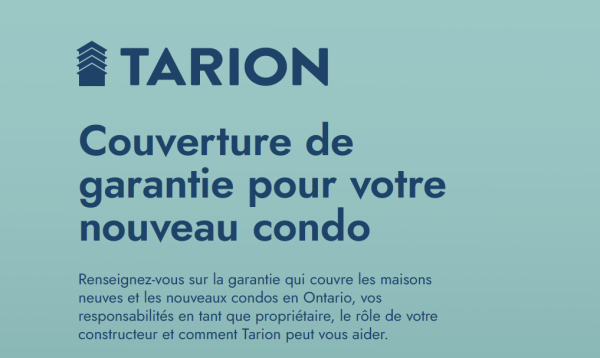 Warranty Coverage for New Homes in Ontario (Condominium Edition) - French Canadian | Tarion.com